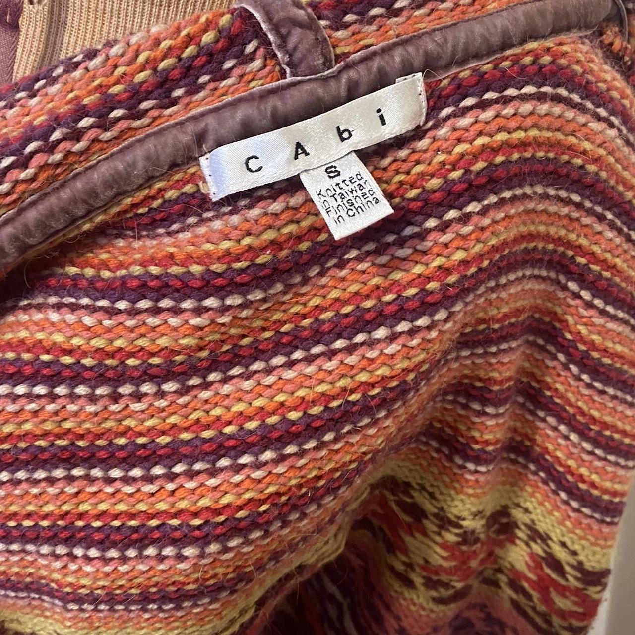 Colorful orange knit jacket very good reminds me of... - Depop