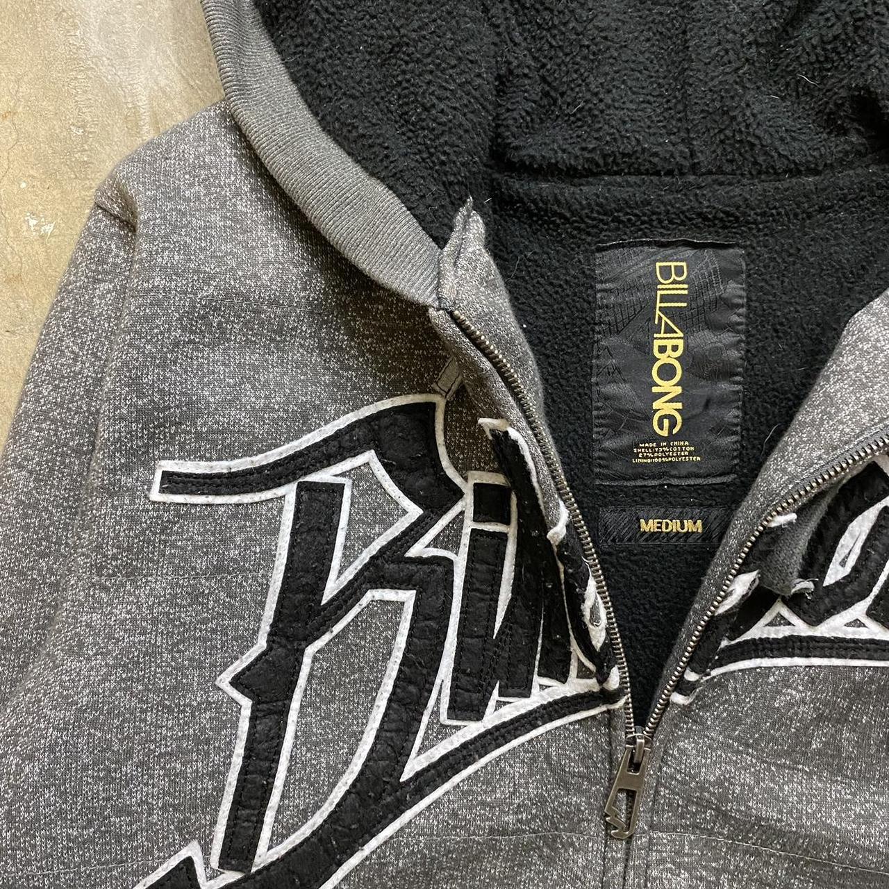 Billabong Men's Grey and Black Jacket | Depop