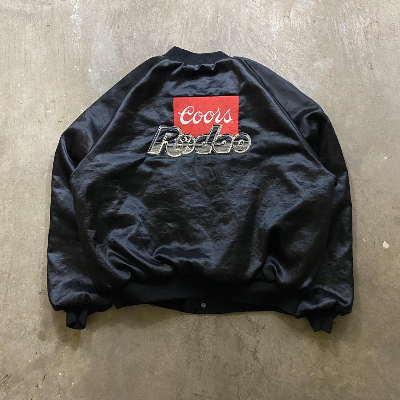 Vintage 90s Coors Rodeo Beer Western Black... - Depop