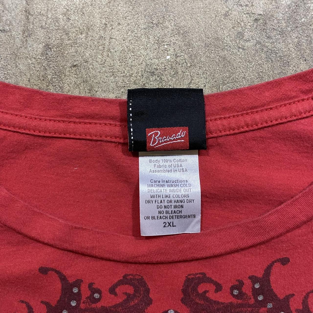 Y2K Red Harley Davidson Long Sleeve... - Depop