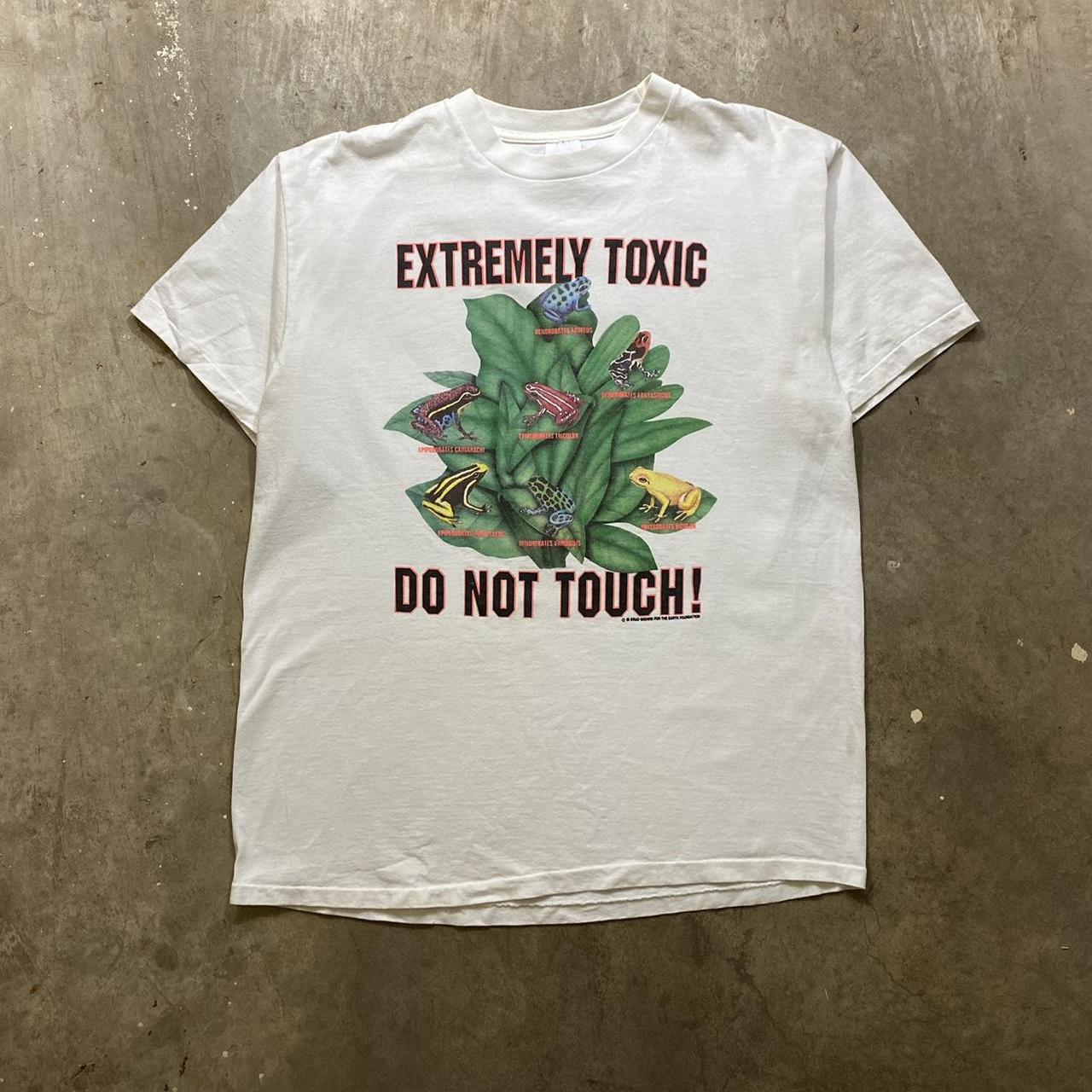 Vintage 90s Extremely Toxic Do Not Touch Frog Animal... - Depop
