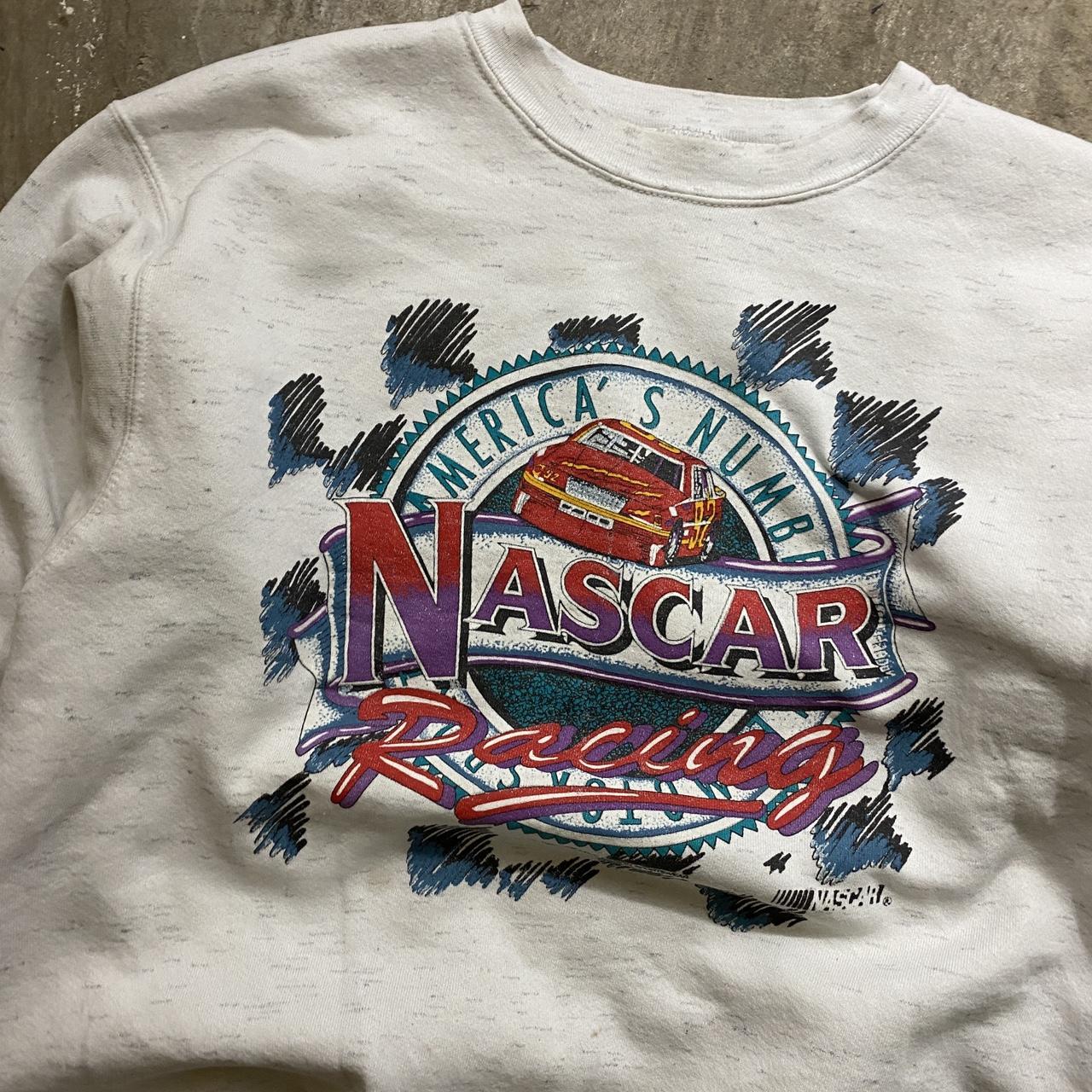 Vintage 90s NASCAR Crewneck MEASUREMENTS: CHEST: 23... - Depop