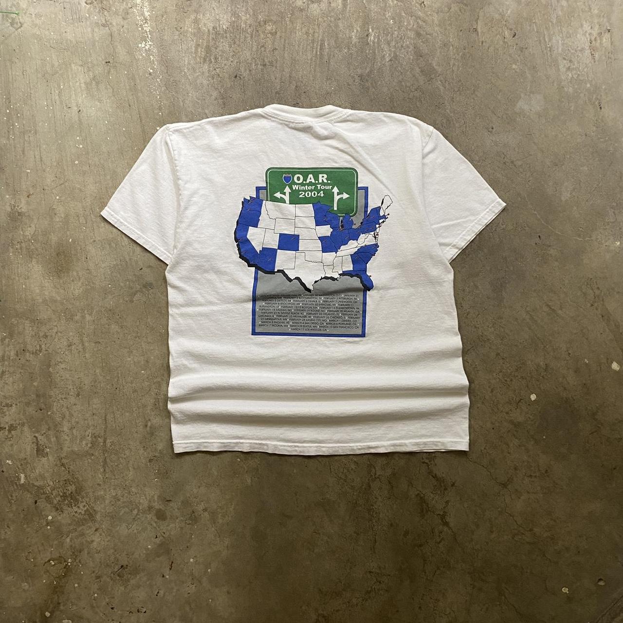 Vintage 2000s OAR Band Tee MEASUREMENTS: WIDTH: 20... - Depop