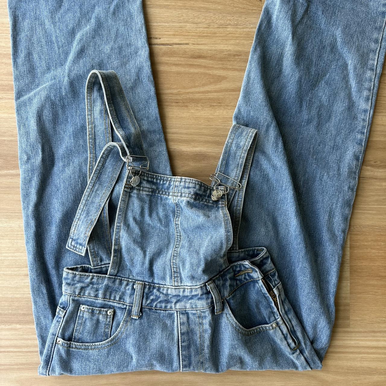 Long denim overalls Size M - Depop