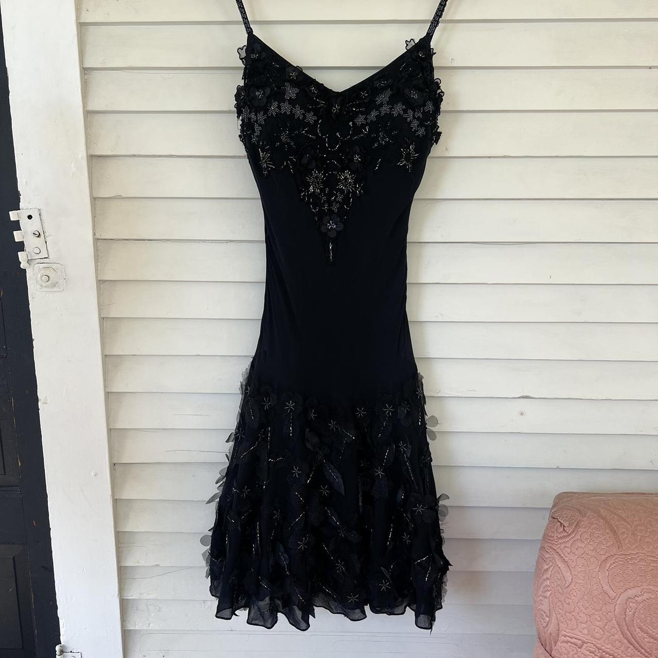 Glam Y2K Sue wong side 4 beaded cocktail dress.... | Depop