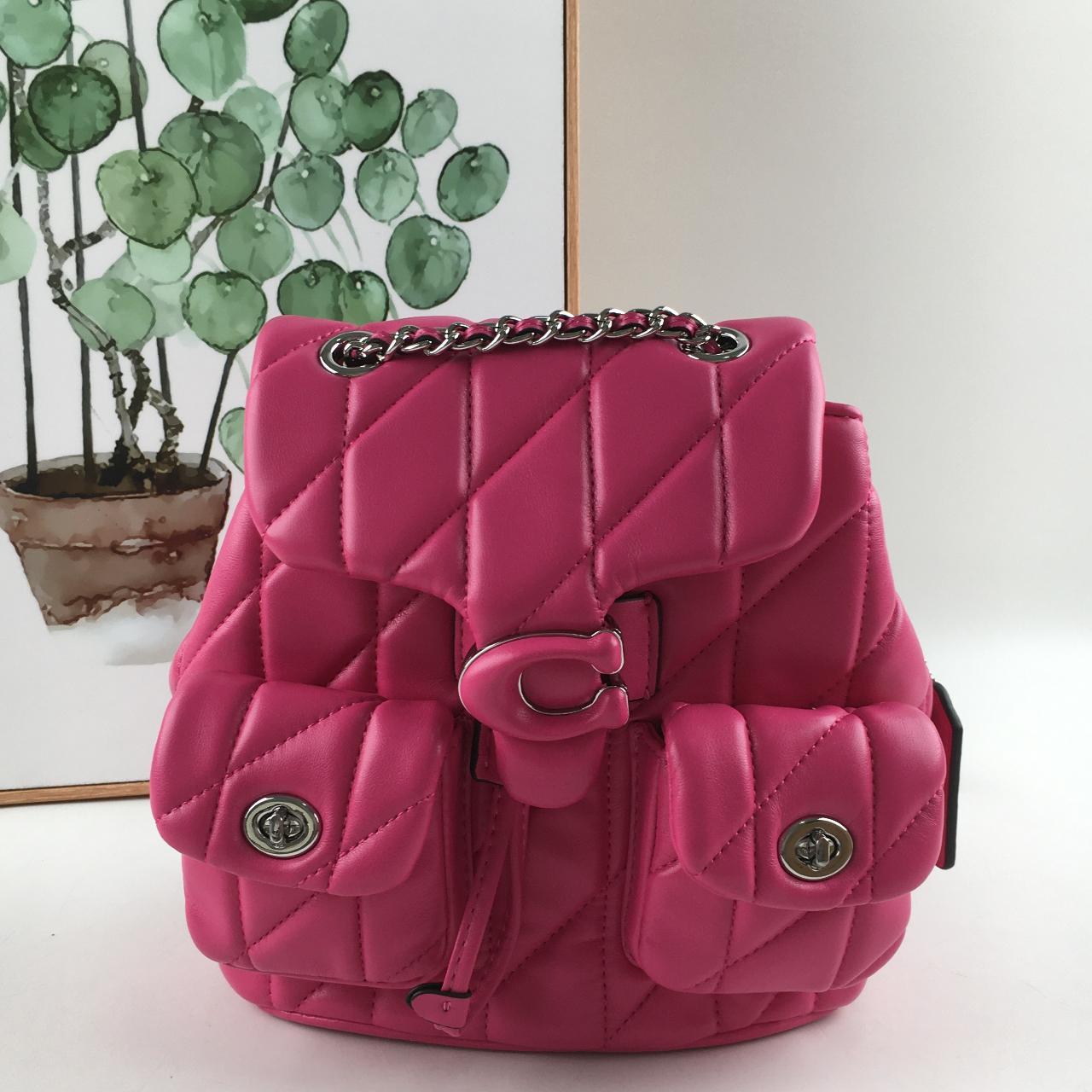 New COACH Classic Backpack Rose Red It is made of... | Depop