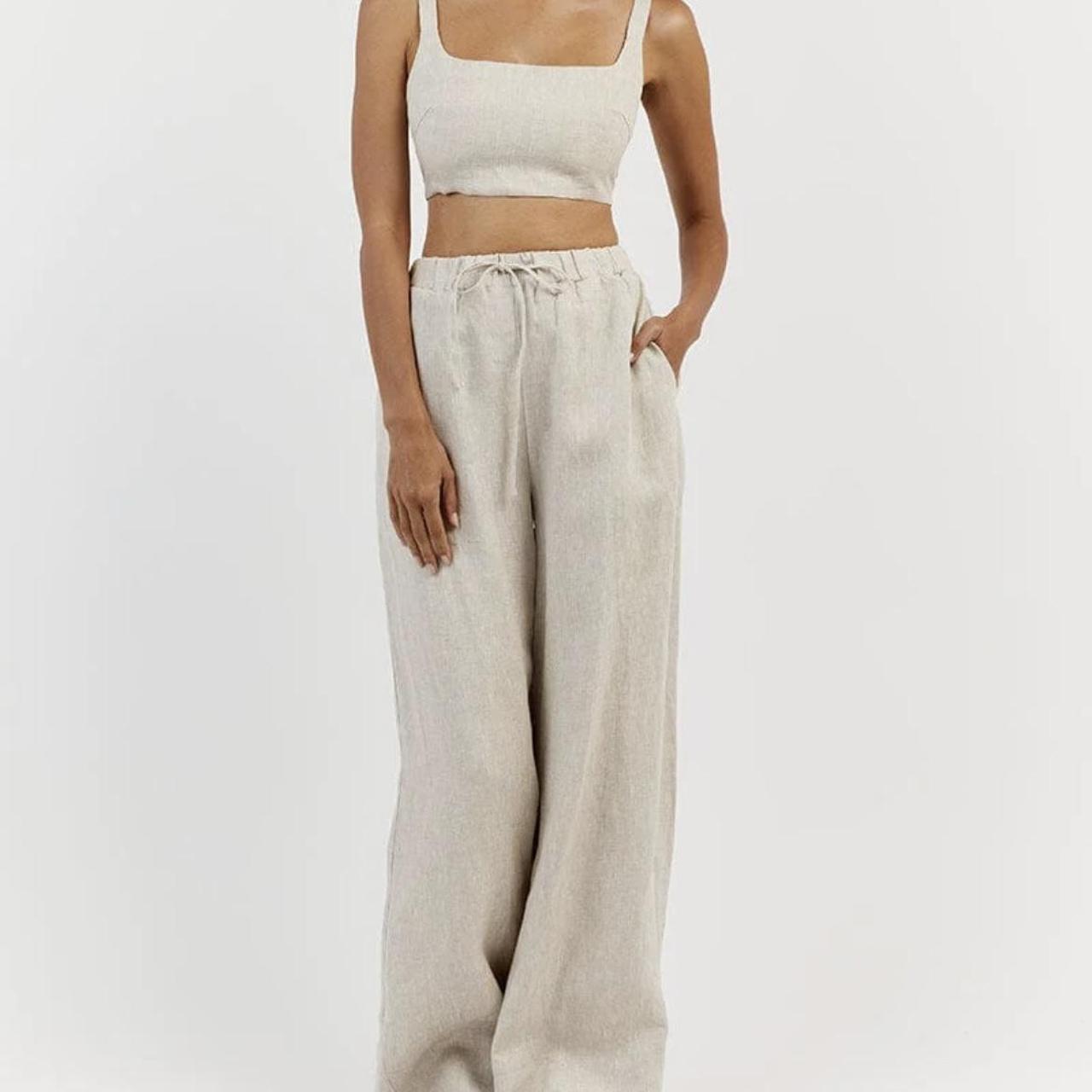 DISSH linen set Penny crop top - size 10 BNWT Gina... - Depop