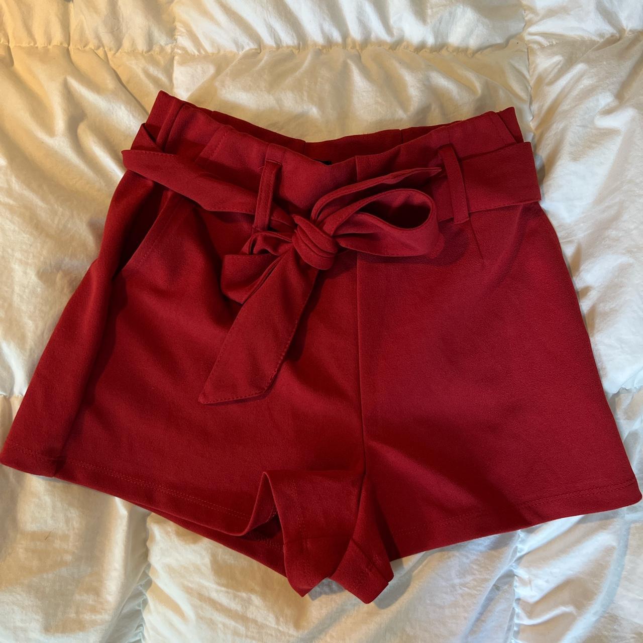 cute red shorts size: u.s xs these shirts are... - Depop