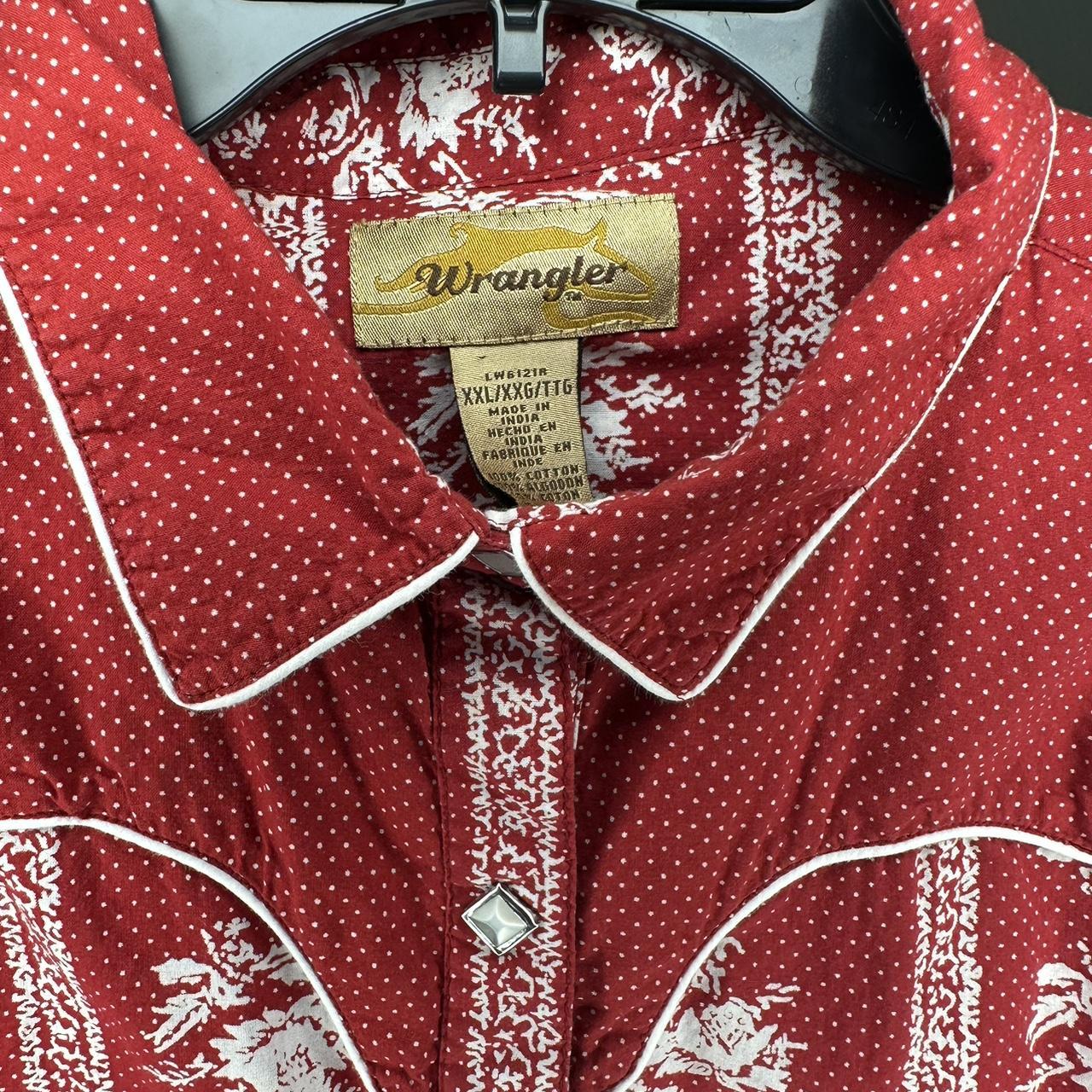 Wrangler Women’s pearl snap button up Tag says... - Depop
