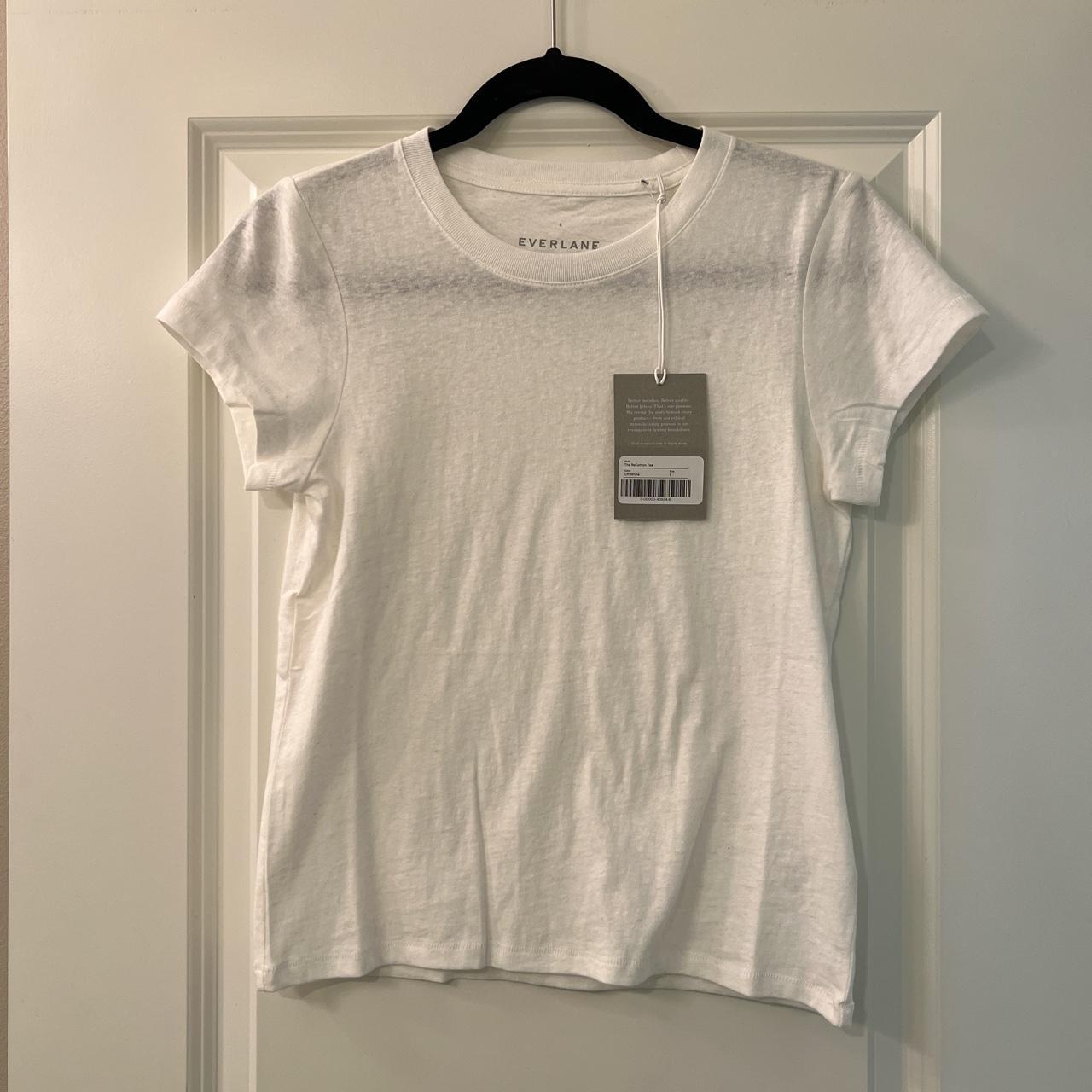 Everlane White Tee New with Tags Size Small - Depop