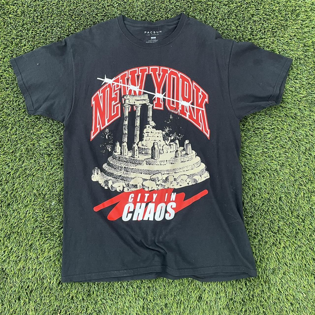 Pacsun Graphic tee. Size large. Cool front design,... - Depop