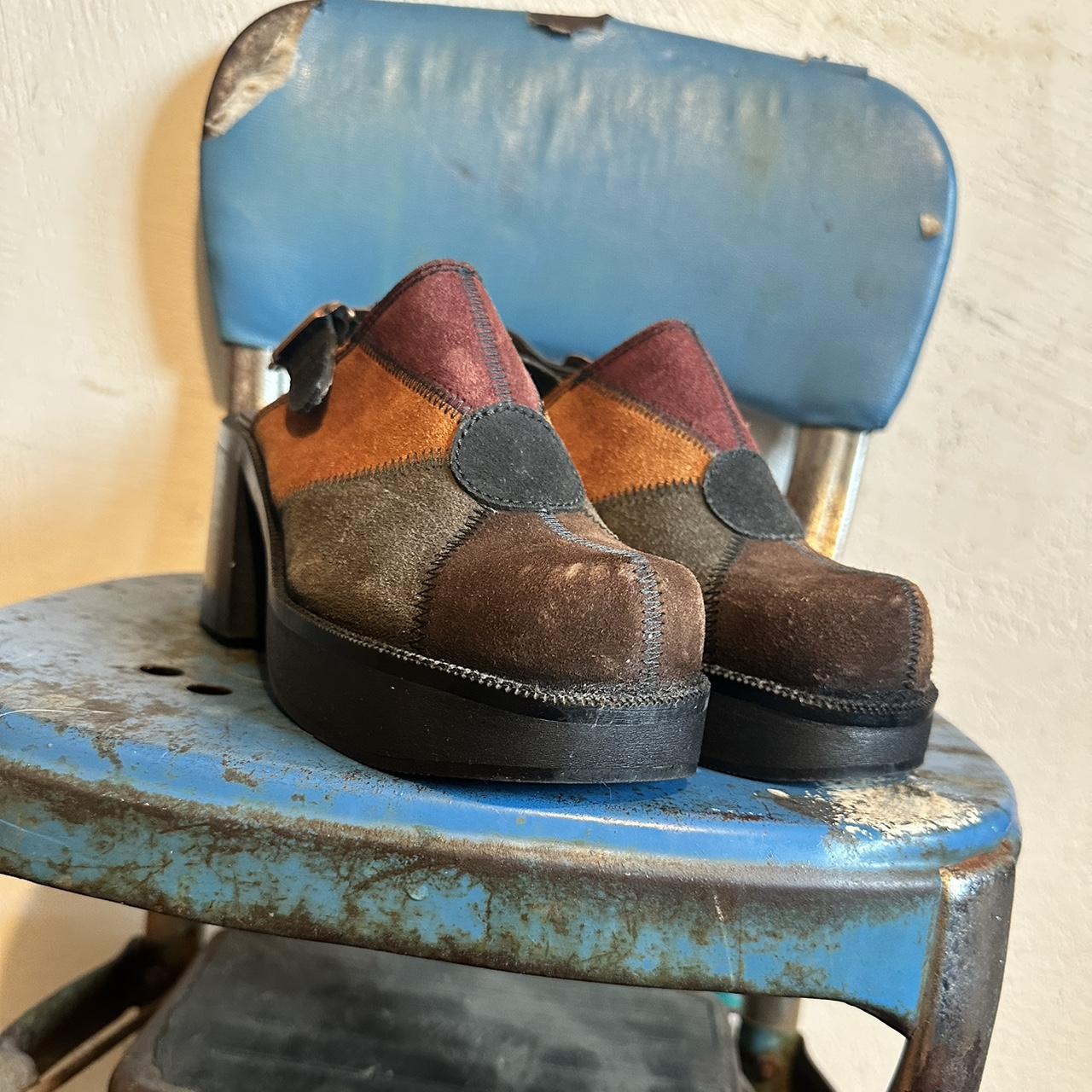 Vintage chunky 60’s 70’s mod platforms, wedge clogs.... - Depop