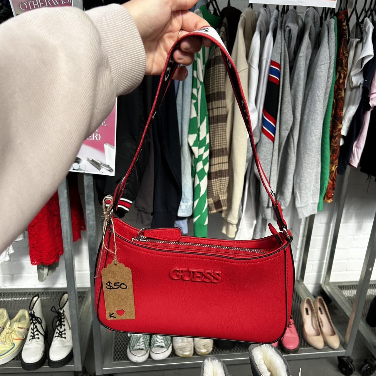 red guess shoulder bag - Depop