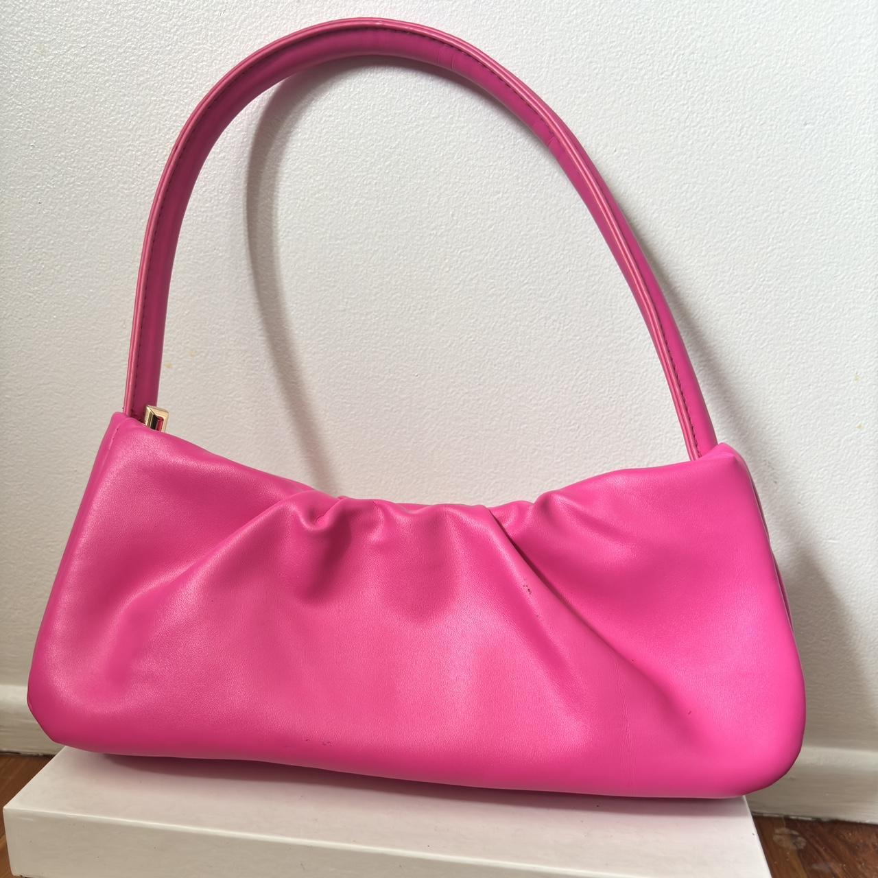 NOVO hot pink leather shoulder bag. Brand new, never... - Depop