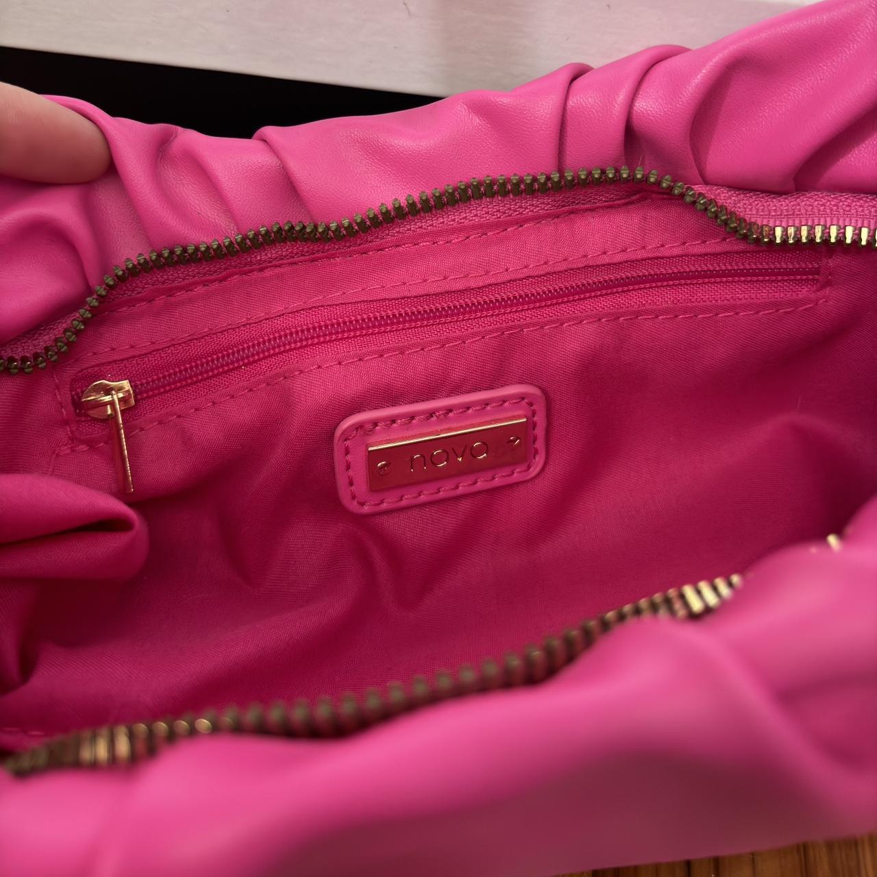 NOVO hot pink leather shoulder bag. Brand new, never... - Depop