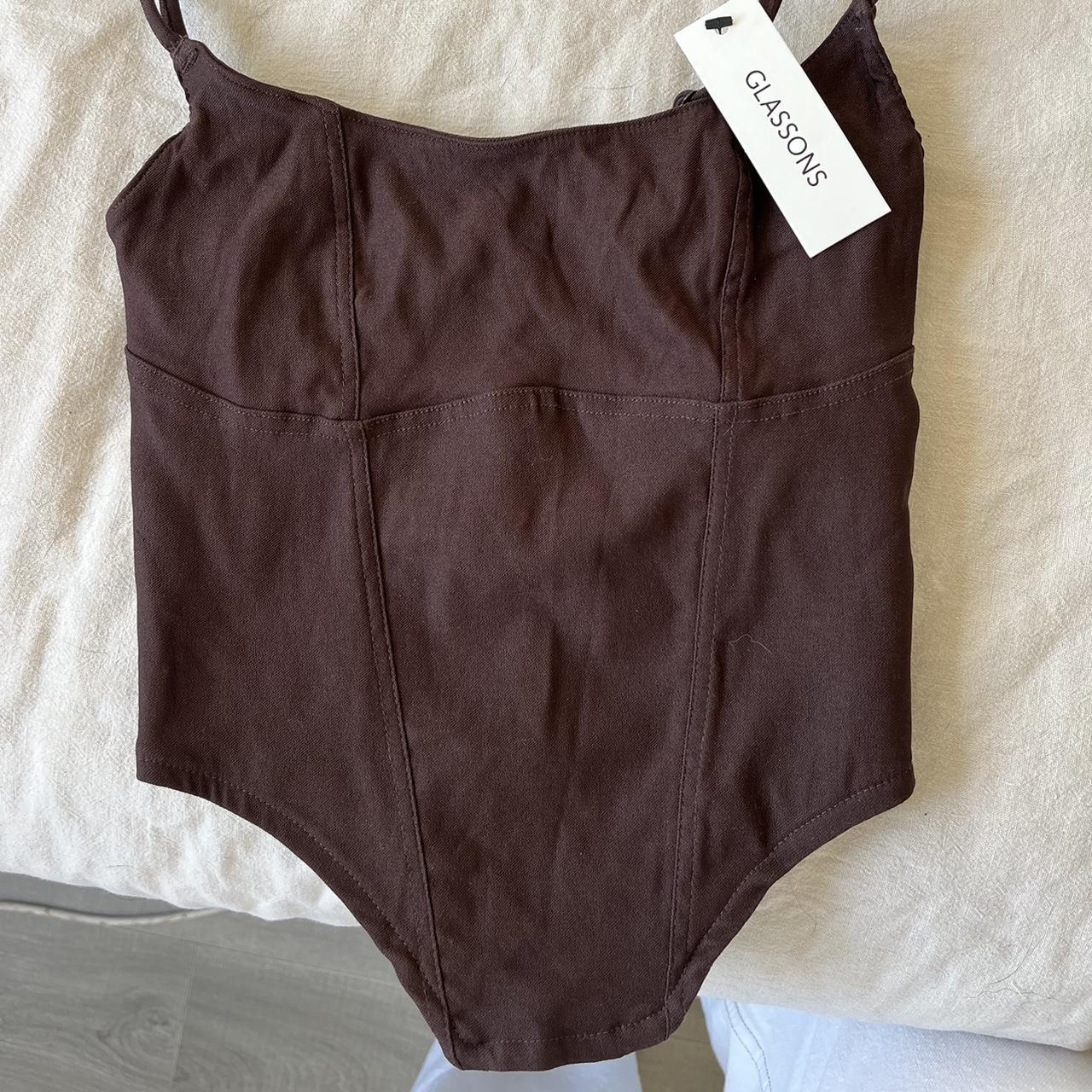 Glassons brown corset type top, tags still attached... | Depop