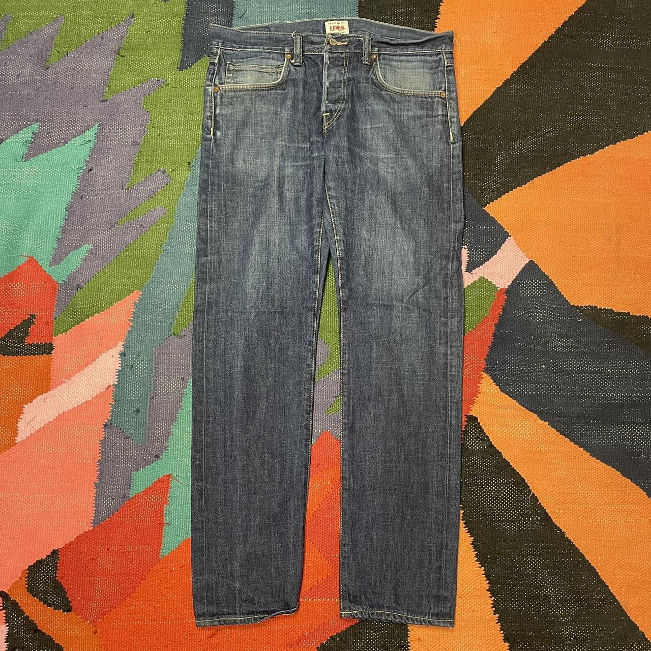 Edwin Japanese Denim Jeans, ED-55 Relaxed Indigo... - Depop