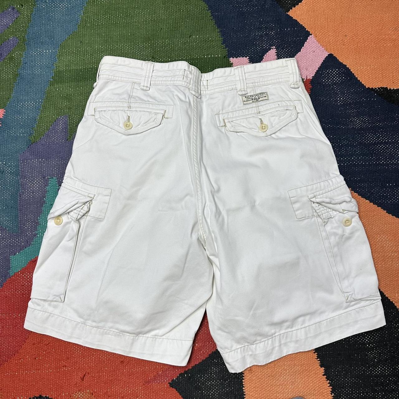 Polo Ralph Lauren Cargo Shorts, Utility, White, Size... - Depop