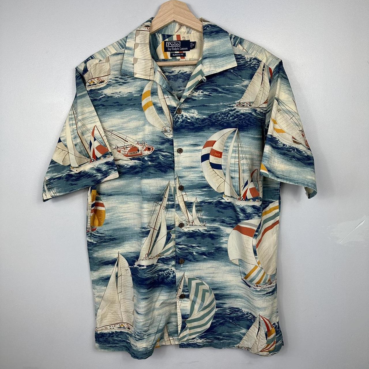 Polo Ralph Lauren Shirt, Sailing Yachting AOP RL-67... | Depop