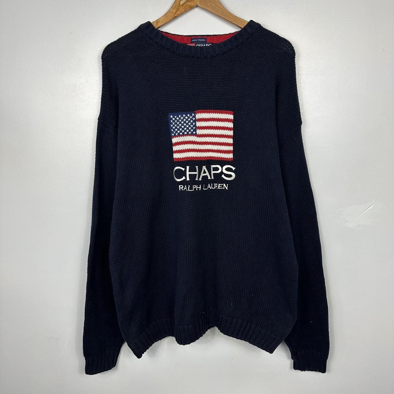 Polo Ralph Lauren USA Flag Jumper Cable Knit... | Depop