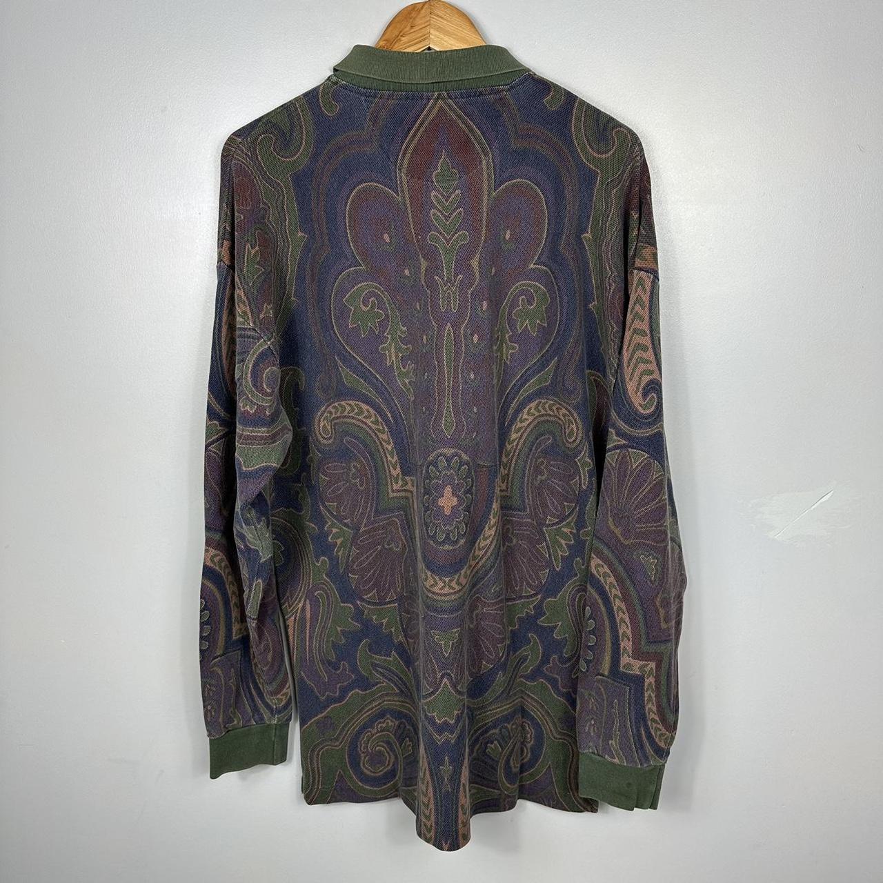 Polo Ralph Lauren Rugby Polo Shirt, Paisley Aztec... | Depop