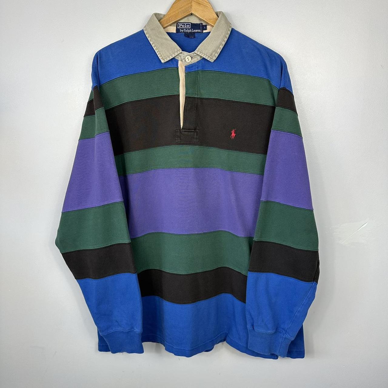 Polo Ralph Lauren Rugby Shirt, Rare Lo Life, Striped... | Depop