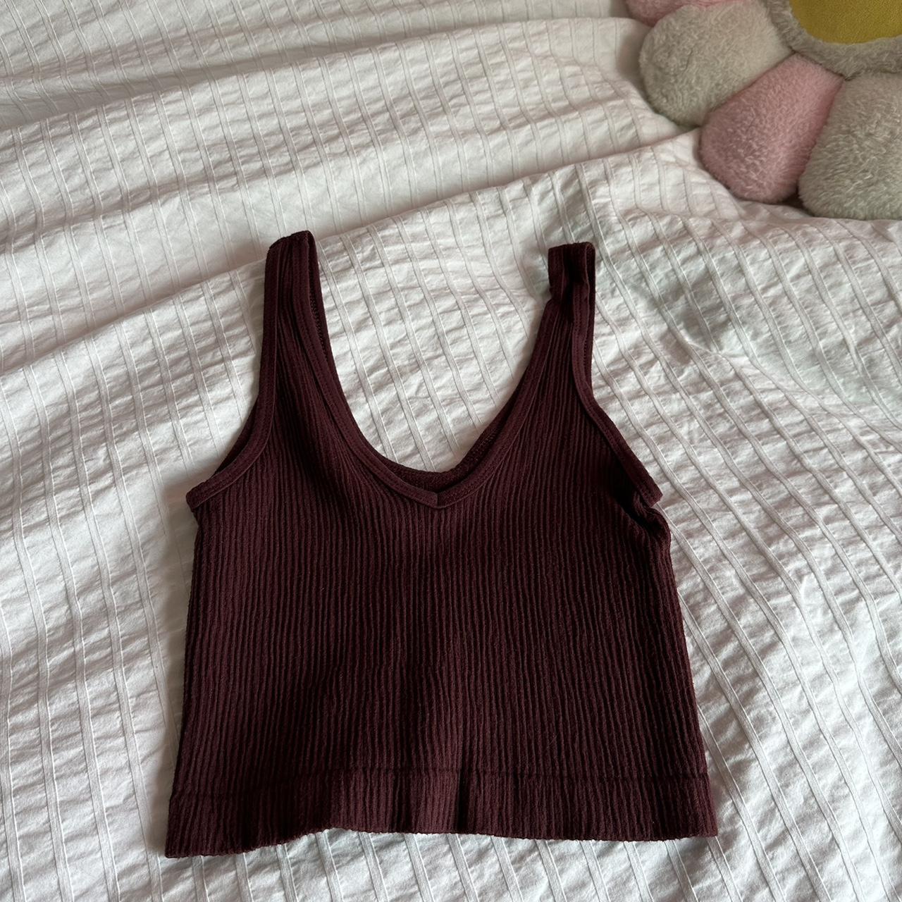 Urban Outfitters Women's Burgundy Vest | Depop