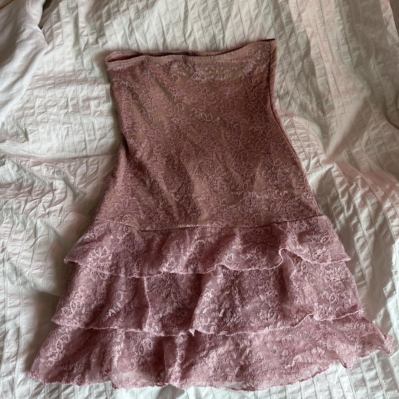 Brand new edikted pink ruffle mini dress. Literally... - Depop