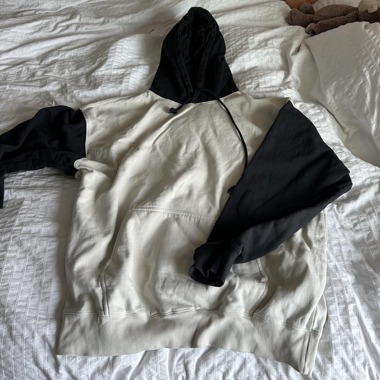 Brandy Melville color block hoodie so cute - Depop
