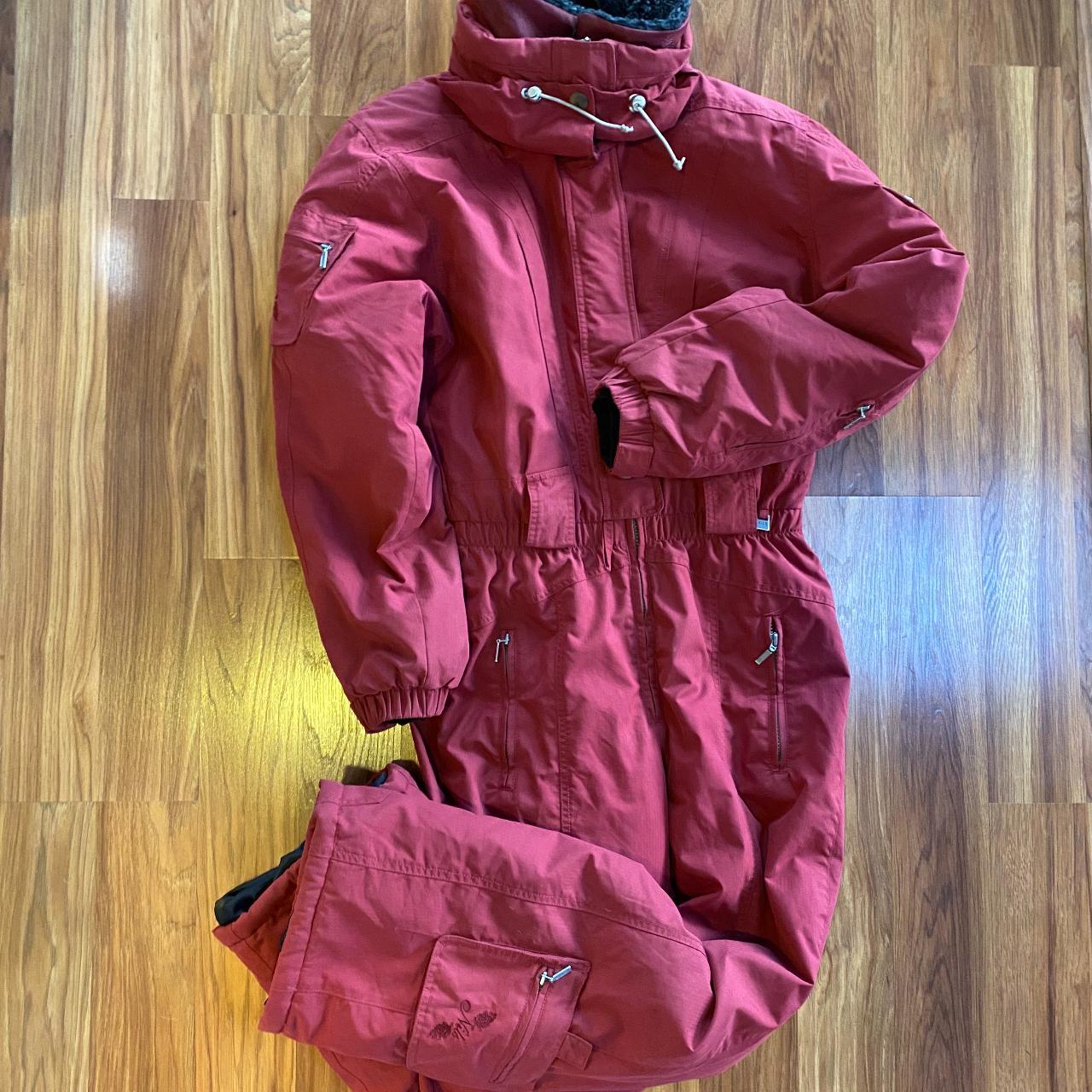 80's/90's Maroon Snowsuit (!!!) *the vintage... - Depop