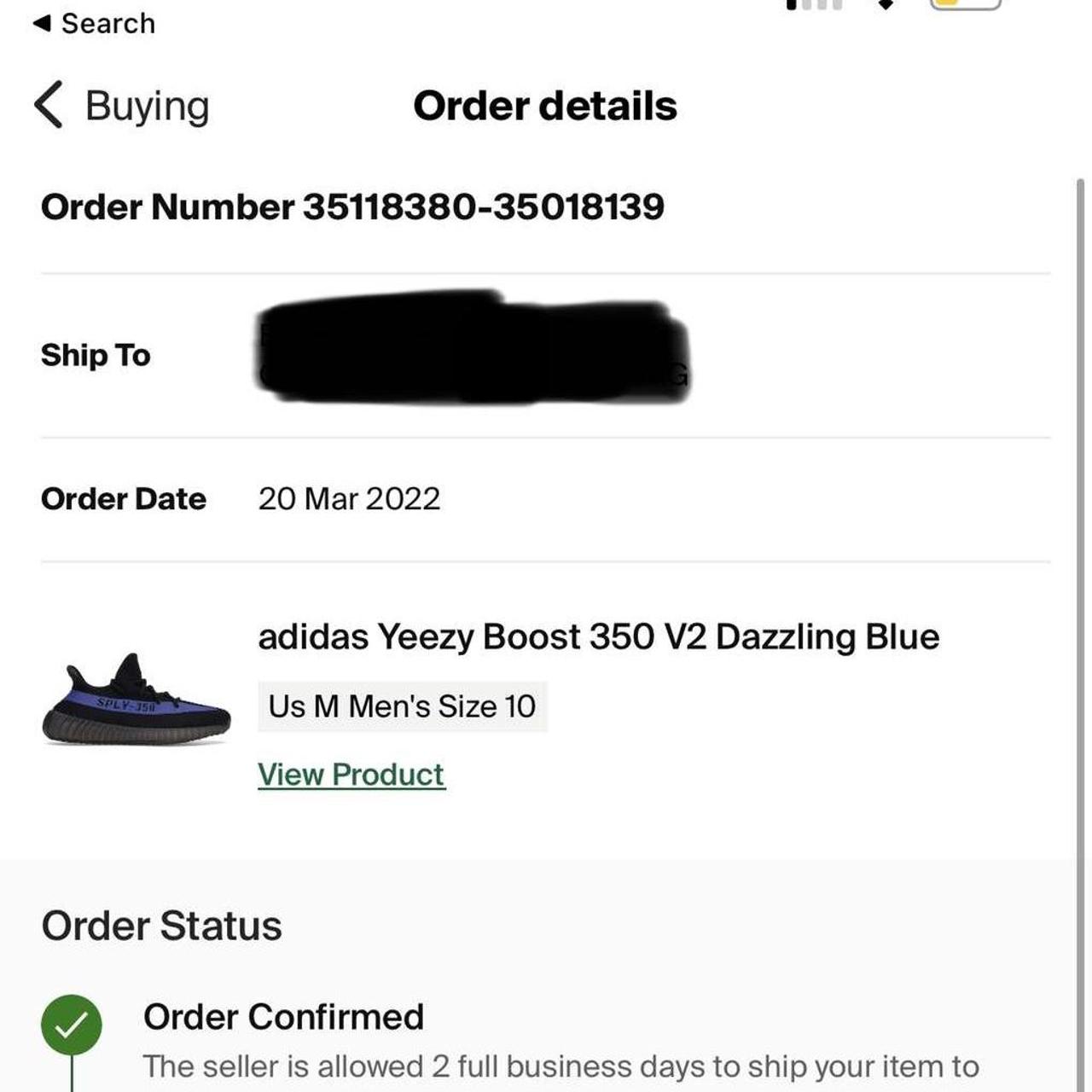 USED - Adidas Yeezy Boost 350 V2 Dazzling Blue ... - Depop