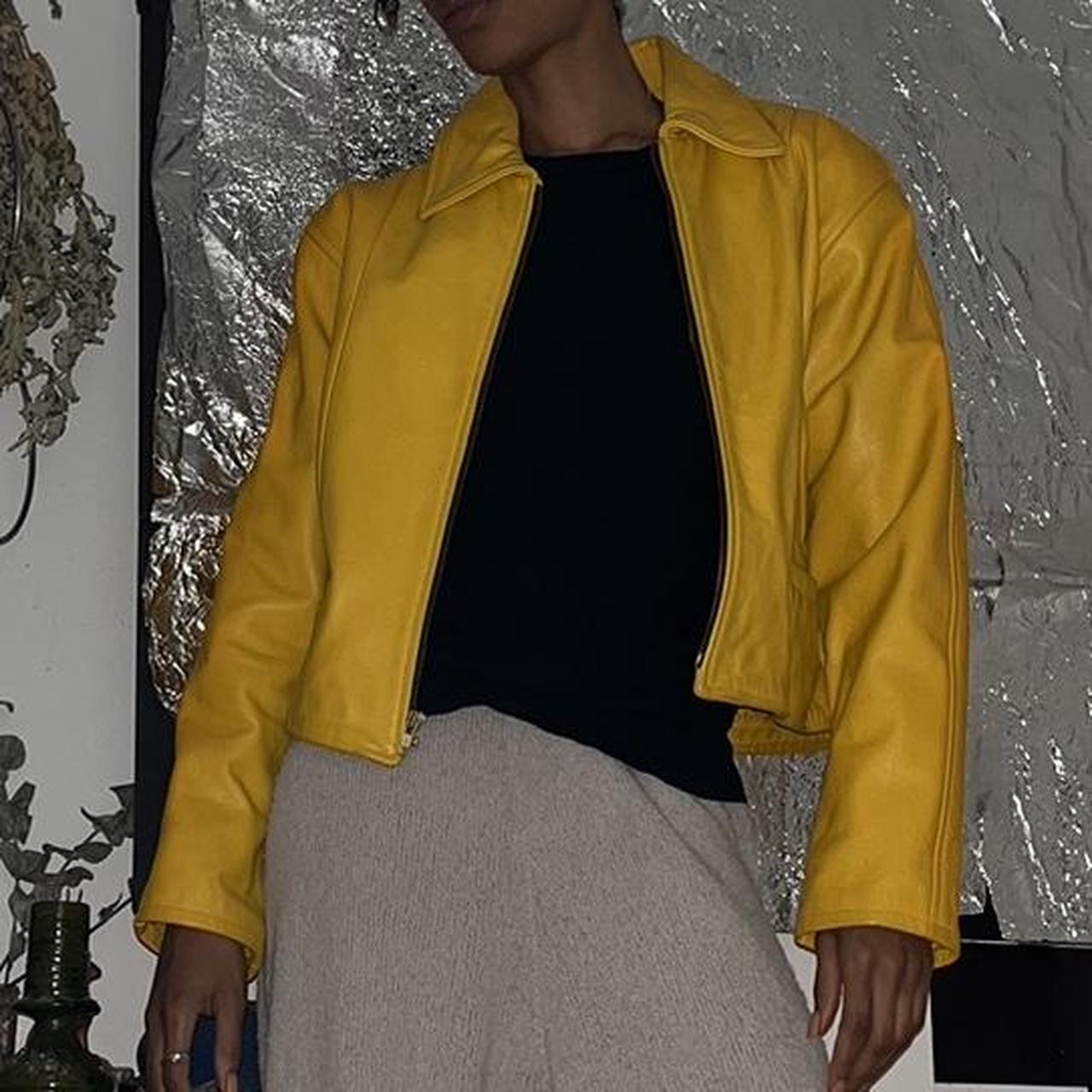 Cropped Vintage Leather Jacket — good for layering.... - Depop