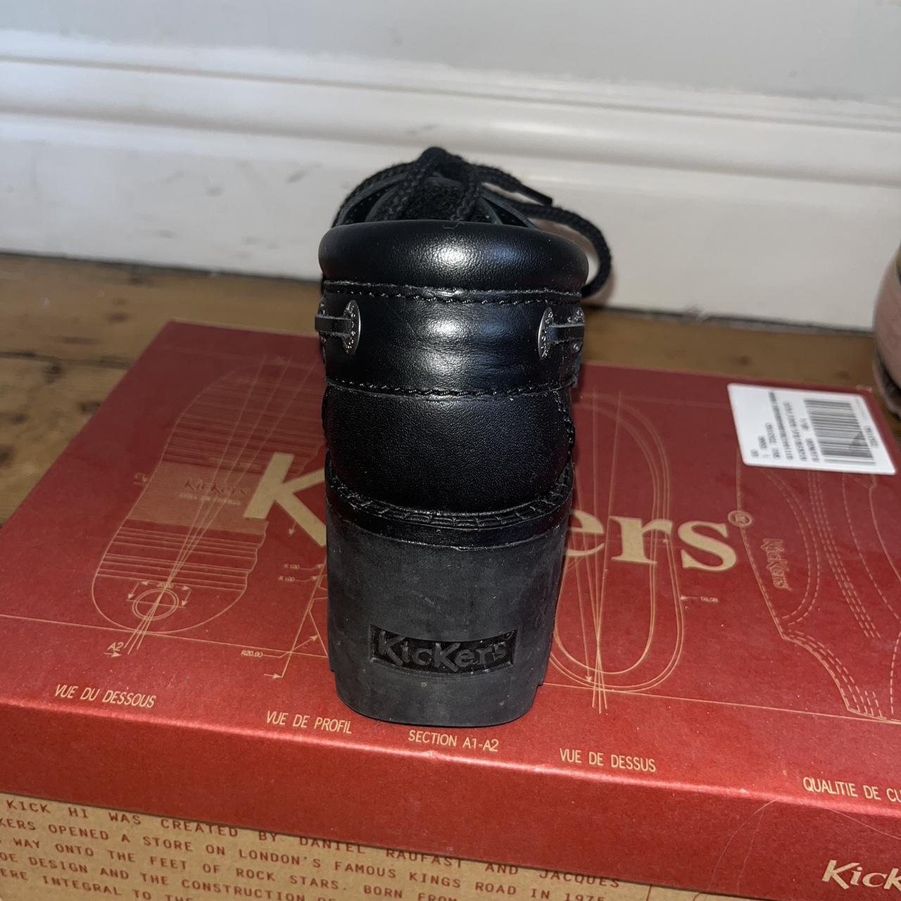 Kickers black lace up heels Perfect condition -... - Depop