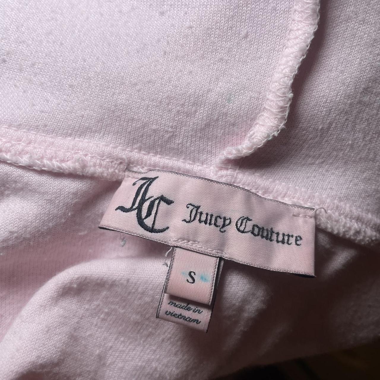 Baby pink juicy couture velour zip up hoodie jacket... - Depop