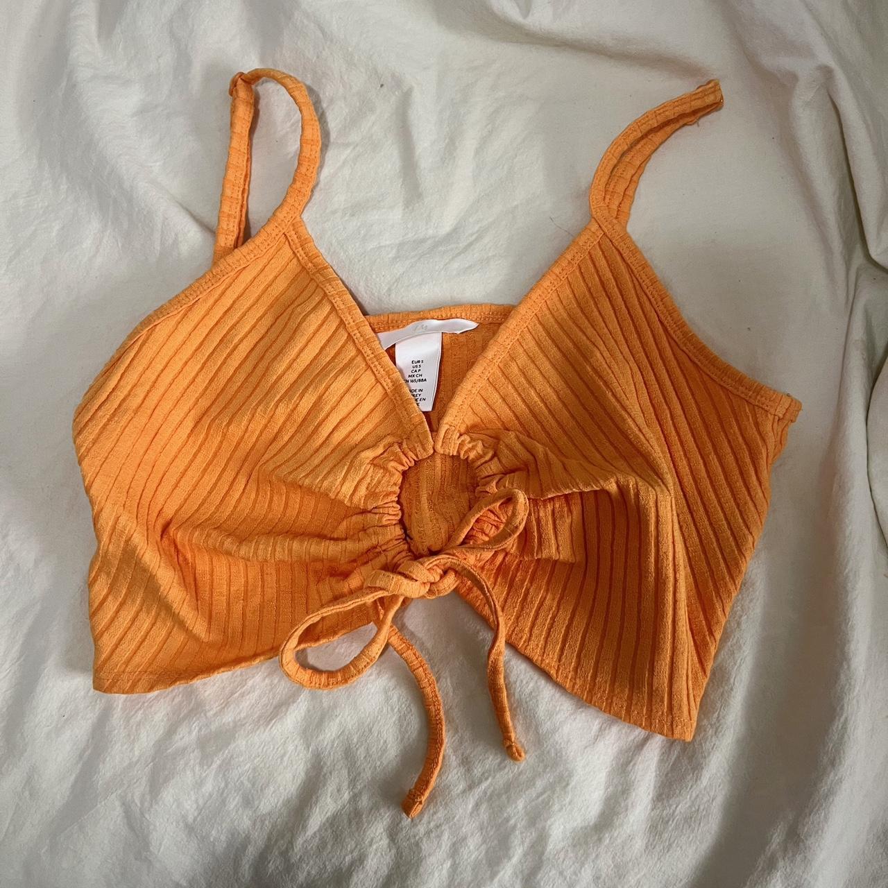 super cute orange top. i love this top it just... - Depop