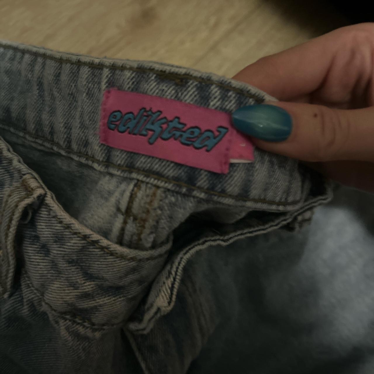 edikted wide leg baggy jeans!!! Fits medium or large... - Depop