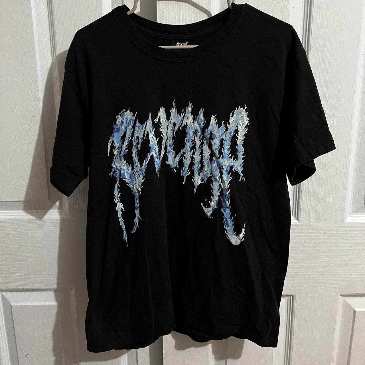 Revenge blue flame Tee Size:Medium - Depop