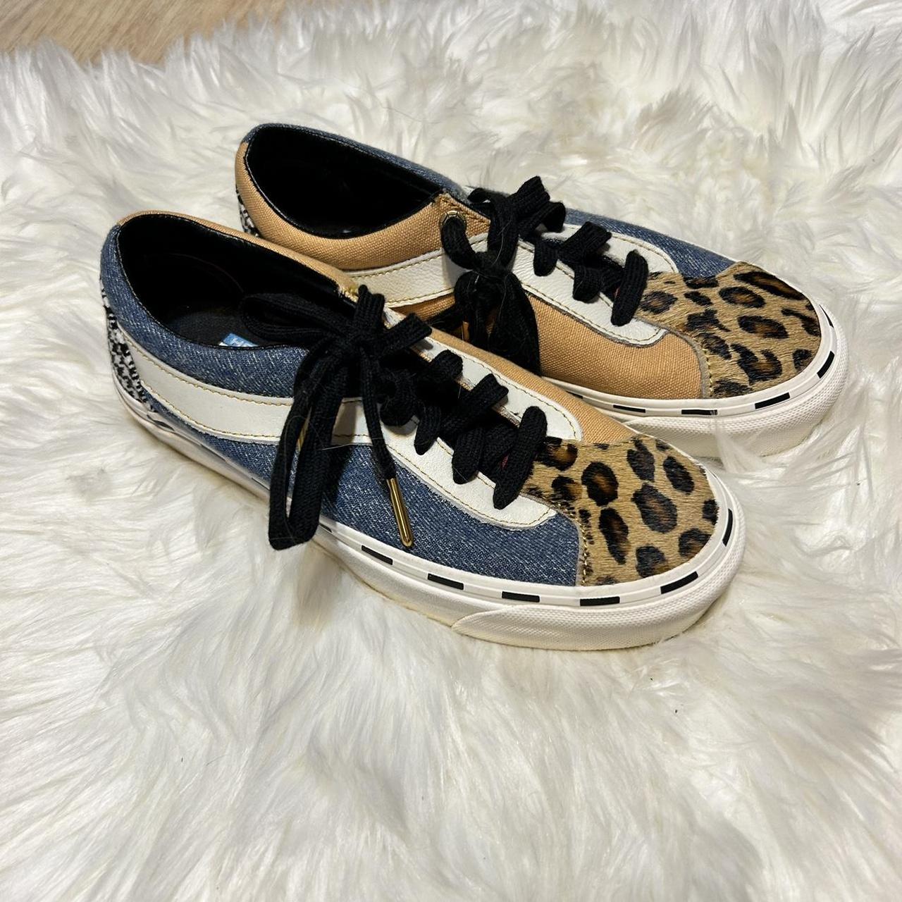 Multi printed vans sneakers Women’s size 6. Worn... - Depop