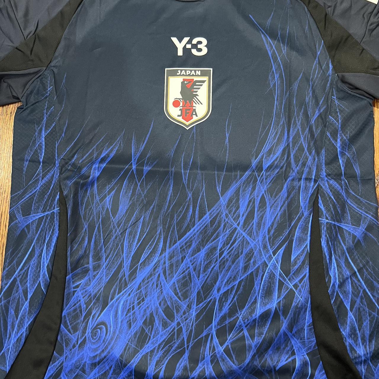 Adidas Y3 Japan 2024 World Cup blue and navy jersey... - Depop