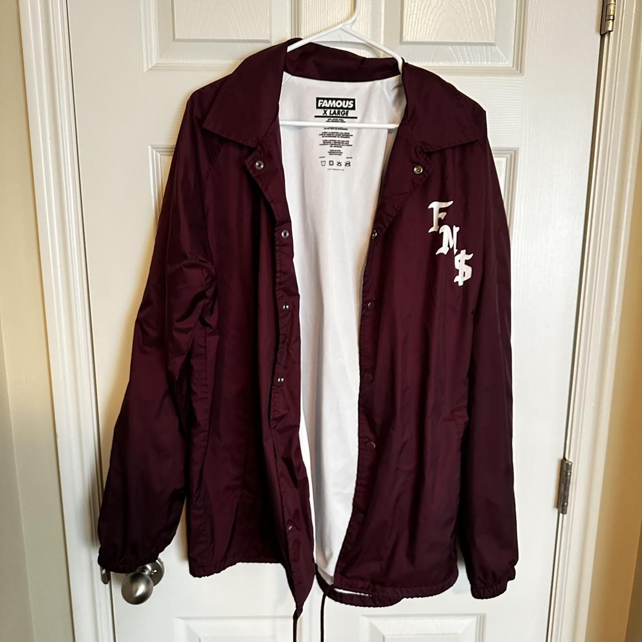 Famous Stars and Straps Maroon Coaches Jacket - Depop
