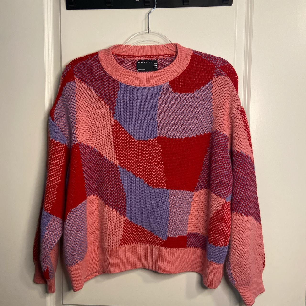 ASOS Design Women's Purple and Pink Jumper | Depop