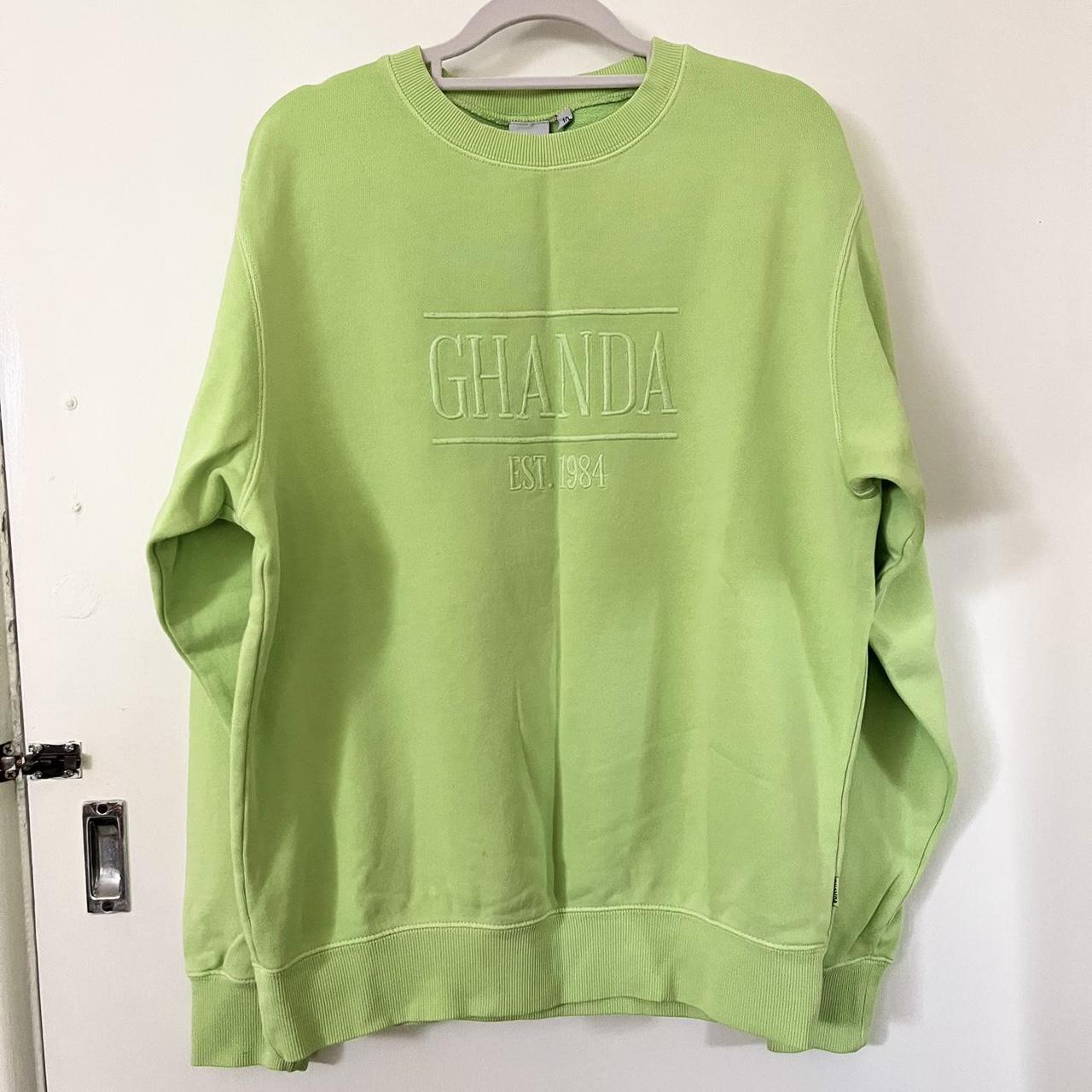ghanda lime green crewneck 🍋‍🟩 cutest lime green... - Depop