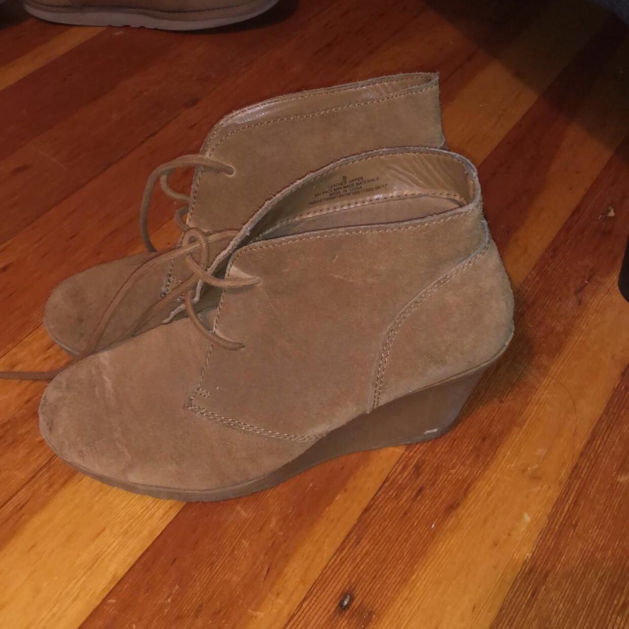 wedge heel booties so cute and perfect for upcoming... - Depop