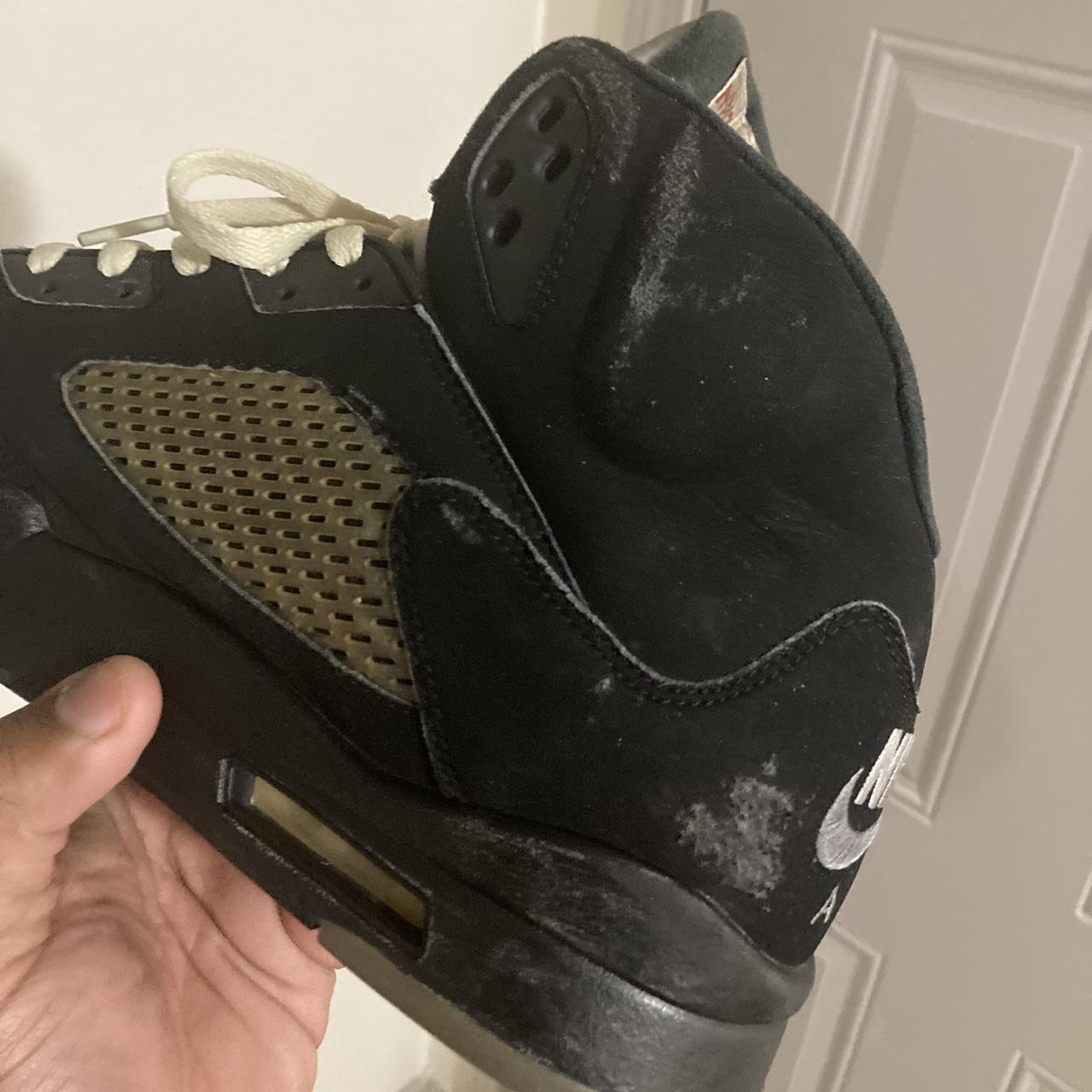 AIR RETRO JORDAN 5 BLACK METALLIC SUPER RARE SIZE... - Depop