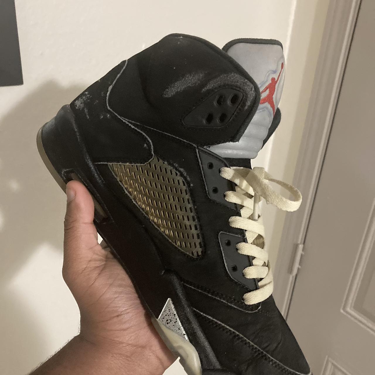 AIR RETRO JORDAN 5 BLACK METALLIC SUPER RARE SIZE... - Depop