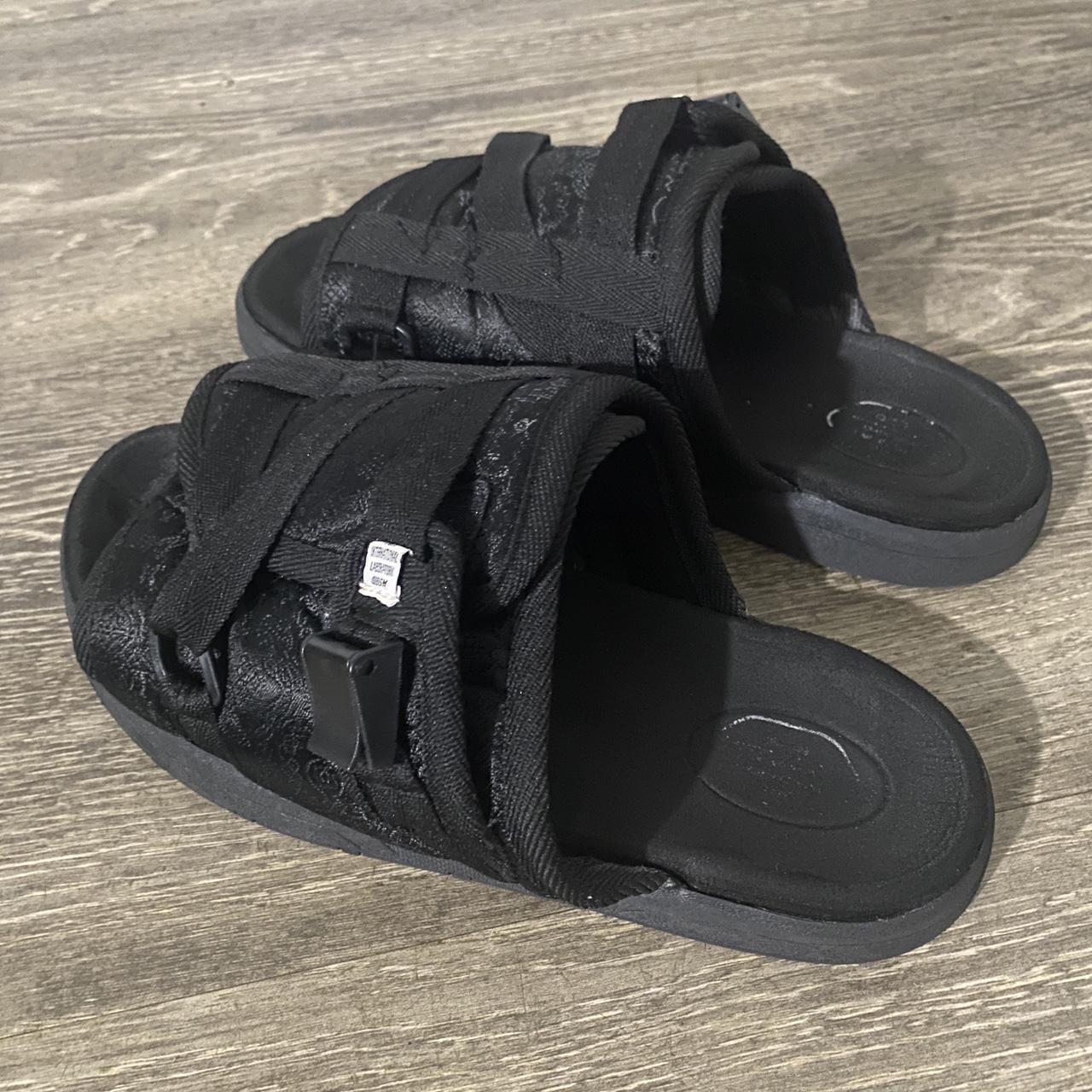 OG Visvim Christo Sandal - All Black Size: XL (12... - Depop