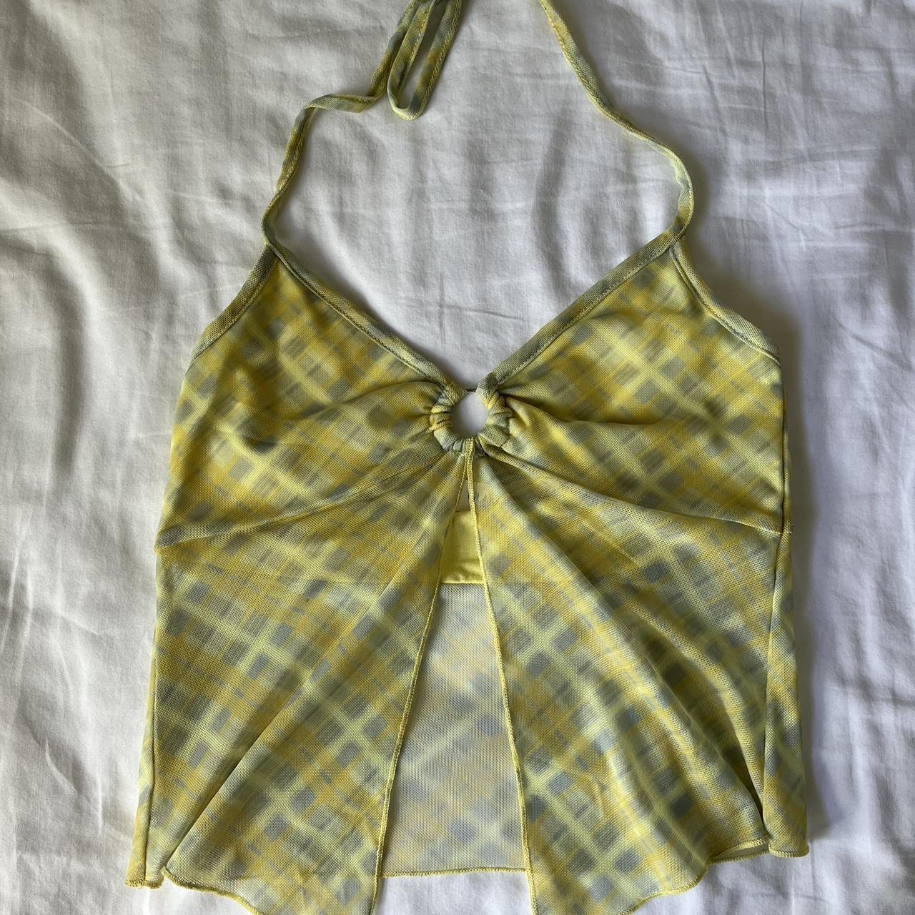 Cutest yellow halter neck crop from glassons - Depop