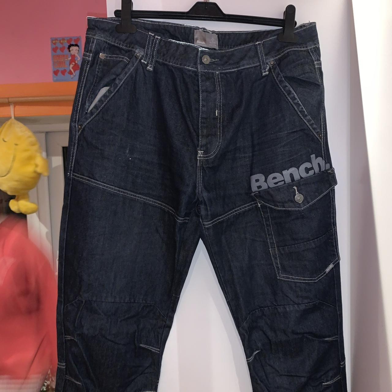 Bench denim cargo style trousers in great condition... - Depop