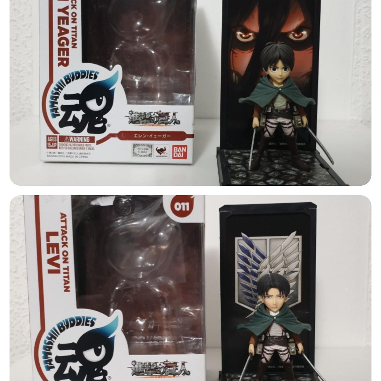 Attack on titan mini figures Levi & eren Boxes... - Depop
