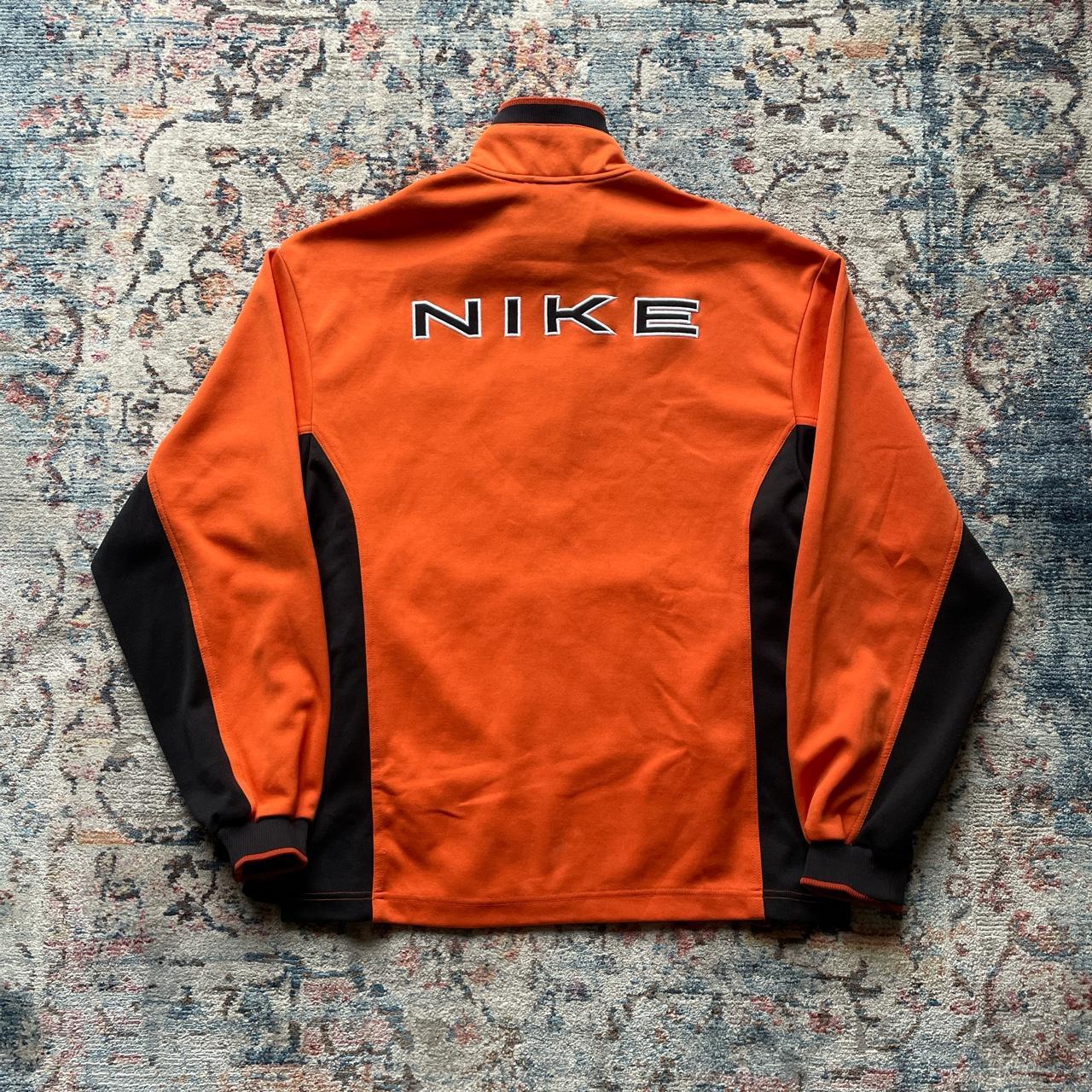 Vintage Nike orange spell out jacket - Small Nike... - Depop